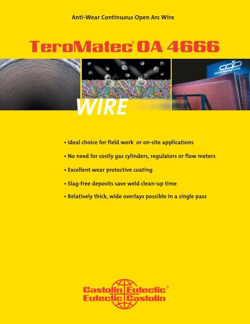 TeroMatec OA 4666.indd - Castolin Eutectic