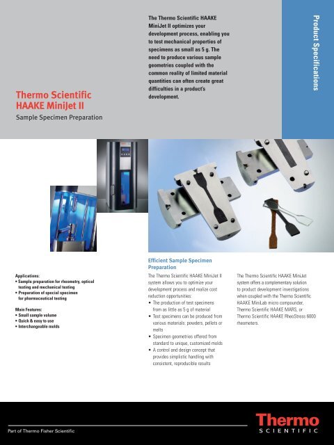 Thermo Scientific HAAKE MiniJet II - Hosmed