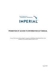 SEIFSA Indices - IMPERIAL Logistics