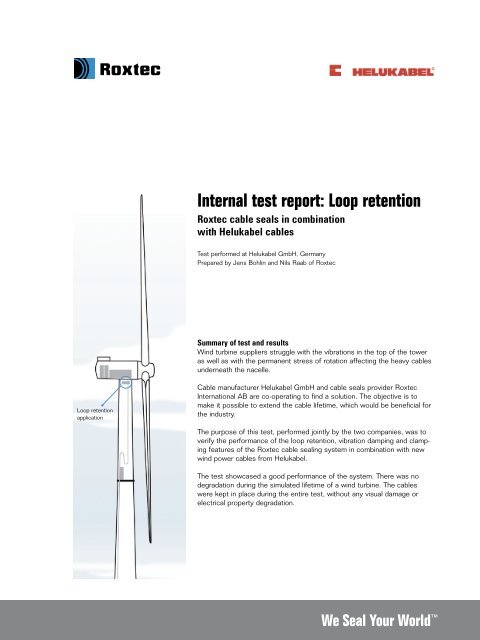 Internal test report: Loop retention - Roxtec