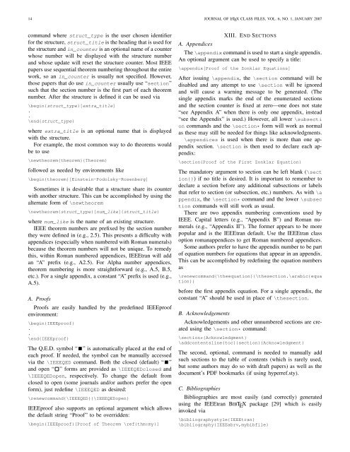 14 JOURNAL OF LATEX CLASS