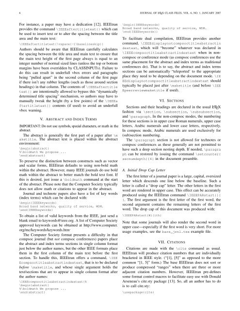 6 JOURNAL OF LATEX CLASS