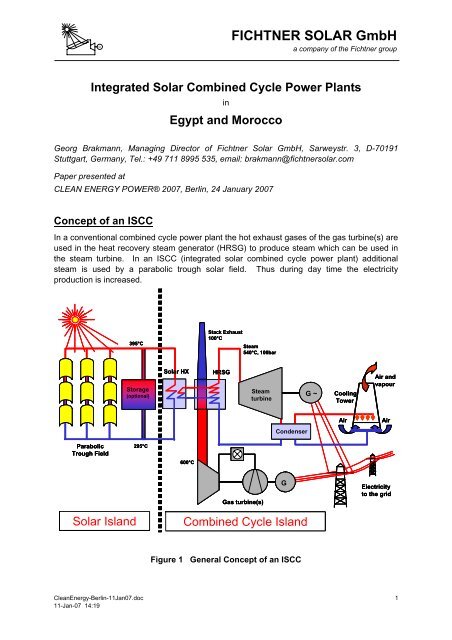 Integrated Solar Combined Cycle Power Plants ... - Fichtner Solar