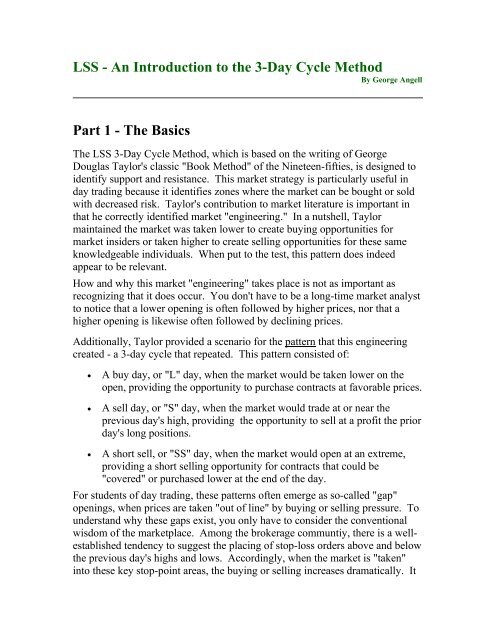 LSS - An Introduction to the 3-Day Cycle Method - EarnForex