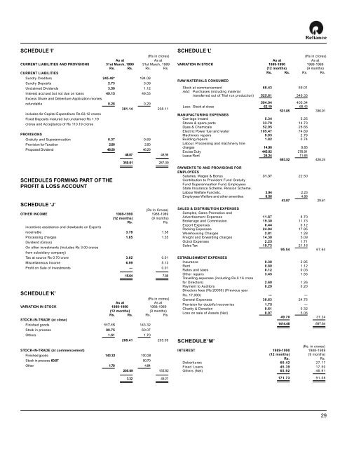 Reliance