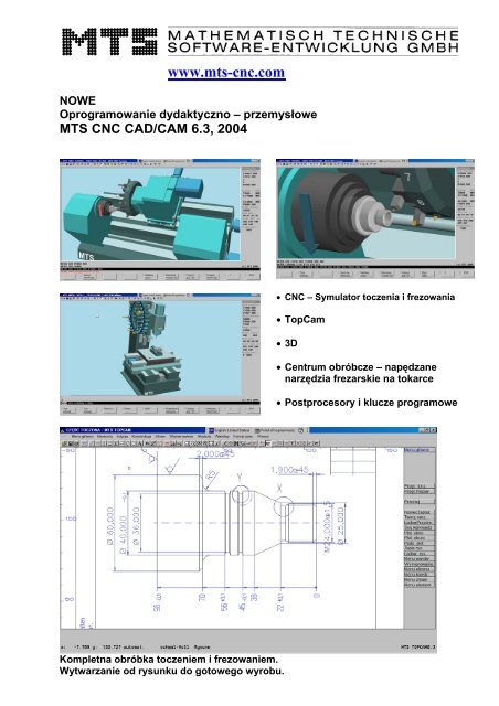 MTS CNC CAD/CAM 6.3, 2004