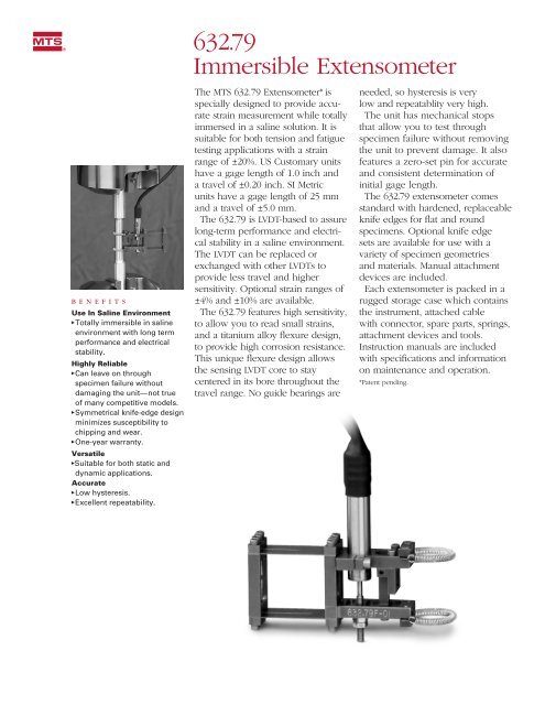 Immersible Extensometer - MTS