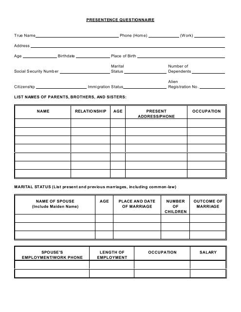 standard interview form which you may access by clicking here.