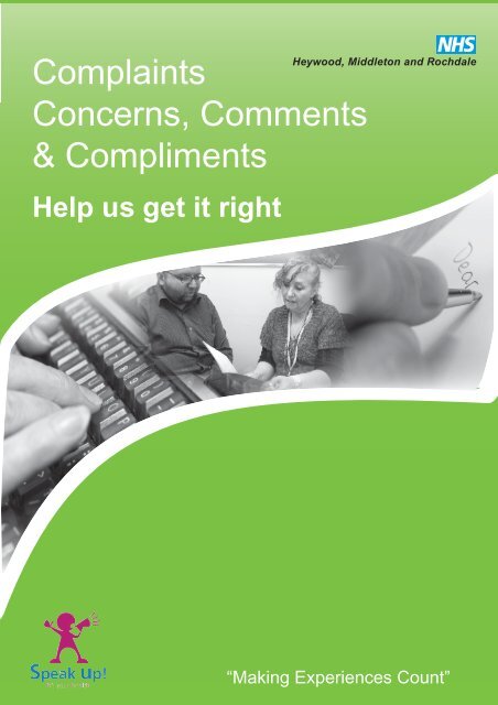 Making a Complaint information leaflet - NHS Heywood, Middleton ...