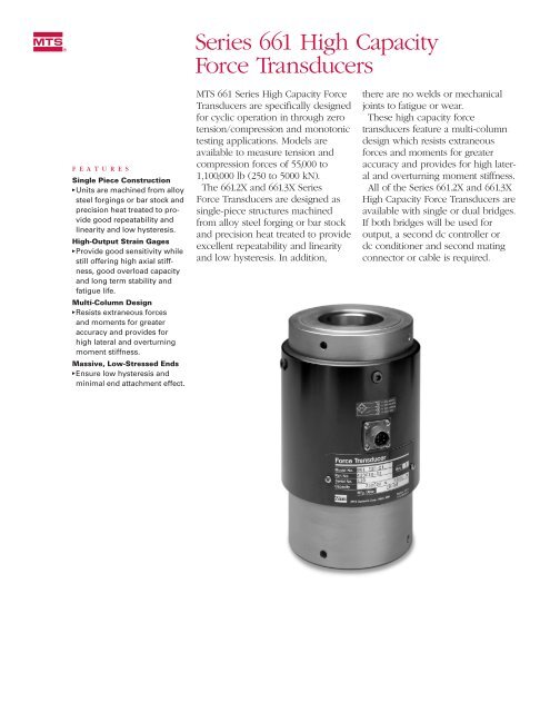 661 Series Load Cell - MTS
