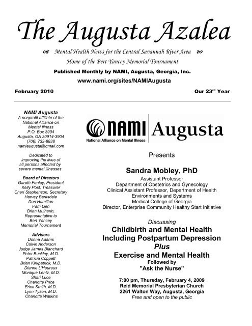 The Augusta Azalea - Georgia Mental Health Consumer Network