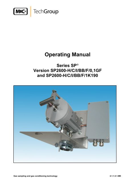 Operating Manual Series SP - M&C