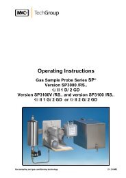 Operating Manual Gas sample probe Series SP - M&C