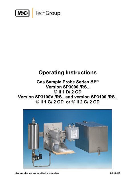Operating Instructions Gas Sample Probe Series SP - M&C
