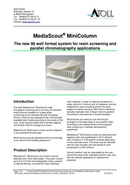 MediaScout MiniColumn - Atoll GmbH