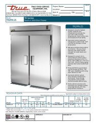 Spec Sheet - JES Restaurant Equipment