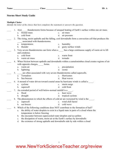 pdf - Earth Science Regents Review