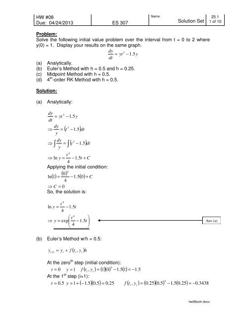 HW 08 Solution