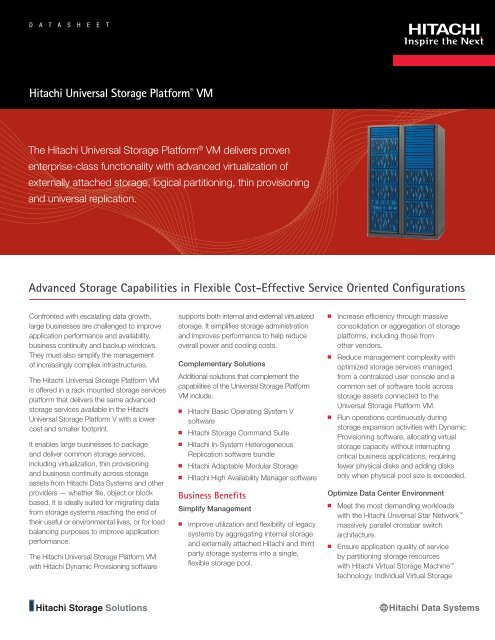 USP VM Datasheet