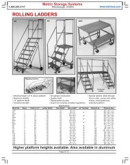 Extension Ladders - Metric Storage Systems