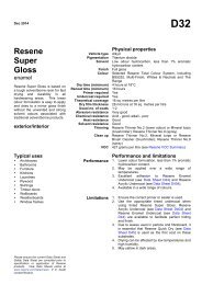 Data sheet for RA59 Resene Uracryl 404 urethane acrylic low sheen ...