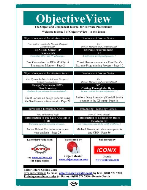 ObjectiveView - ICONIX Software Engineering