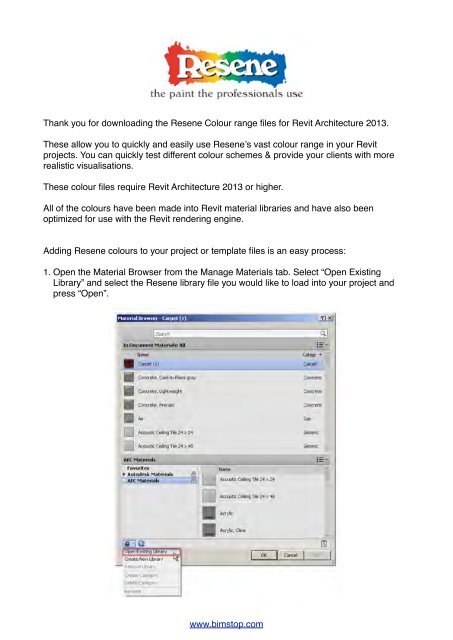 Resene Revit 2013 Library files - Resene Paints