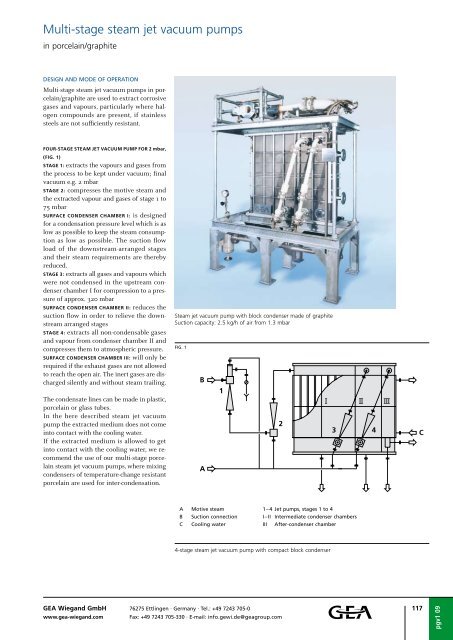 Multi-stage steam jet vacuum pumps - GEA Wiegand GmbH