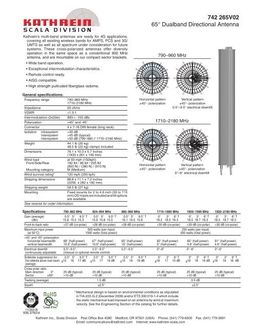 742 265V02 - Kathrein Scala Division