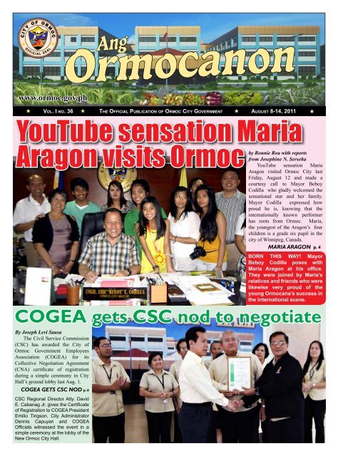 YouTube sensation Maria - City Government of Ormoc