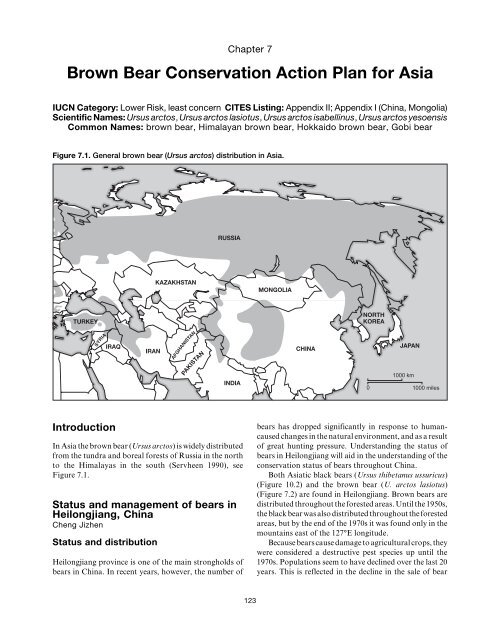 Brown Bear Conservation Action Plan for Asia - Wildpro