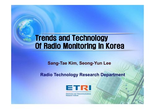 Trends and Technology Of Radio Monitoring In Korea - IMC