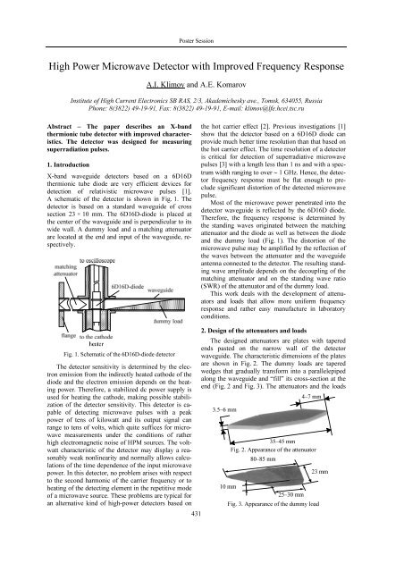 High Power Microwave Detector with Improved Frequency Response