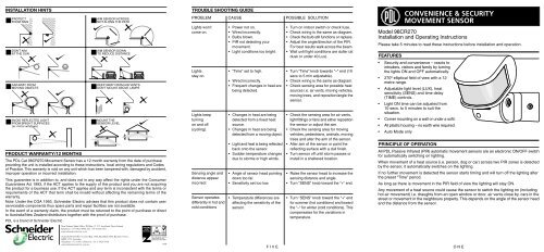 Installation Sheet - PDL