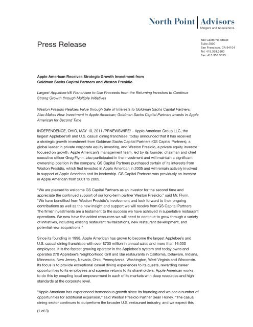 Press Release - North Point Advisors