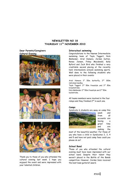 11th November - Naenae Intermediate