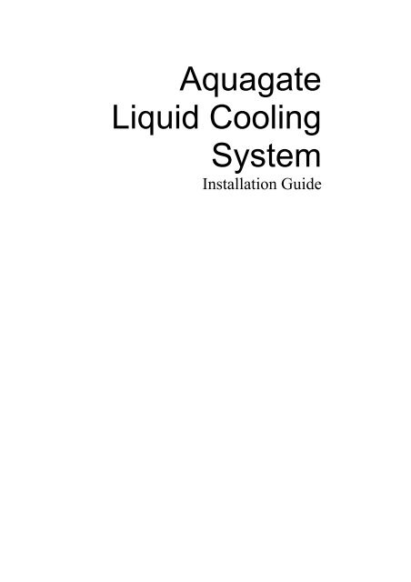 About the Aquagate Liquid Cooling System - Cooler Master