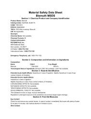 Material Safety Data Sheet Zinc Metal MSDS - Rotometals