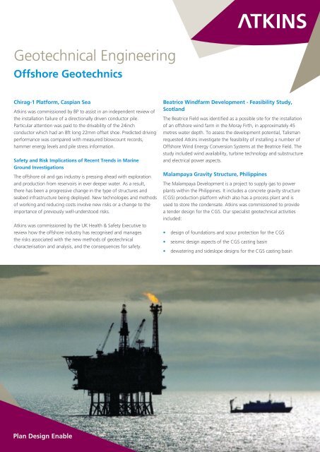 Offshore geotechnics - Atkins