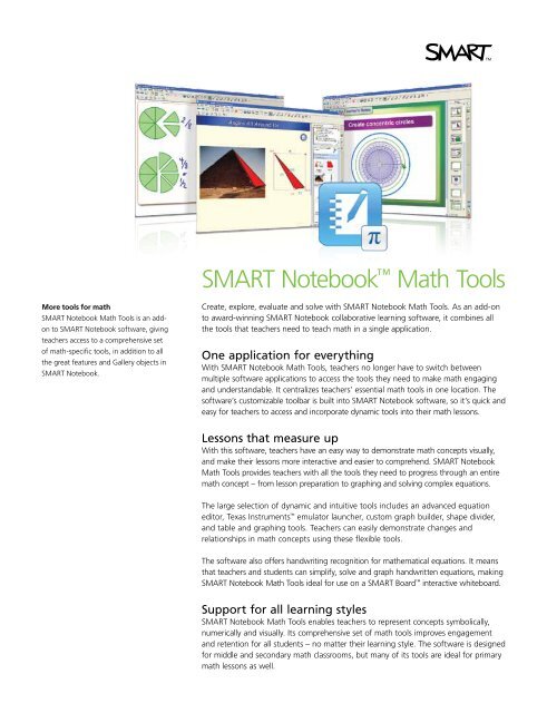 SMART Notebookâ ¢ Math Tools - Smartboard Interactive ...