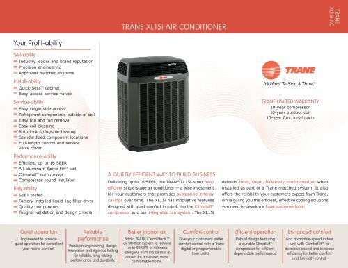 Trane XL15I Brochure