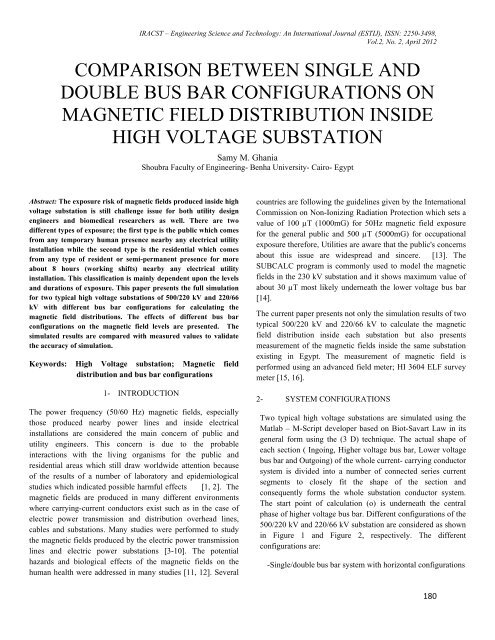 comparison between single and double bus bar configurations on ...