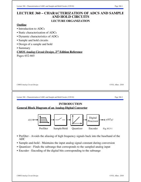 Lecture 360 Analog Ic