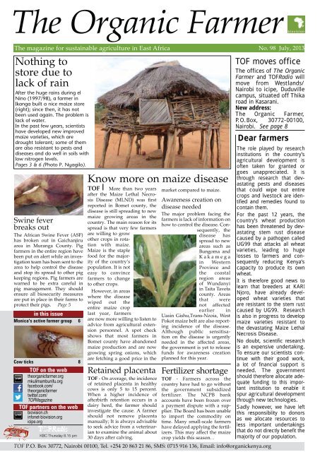 TOF, Issue No 98, July 2013 - Infonet-Biovision