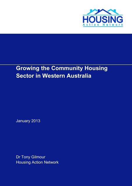 Growing the Community Housing Sector in Western Australia