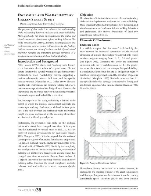 EDRA 38 - Spooner - Environmental Design Research Association