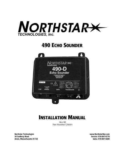 490 ECHO SOUNDER INSTALLATION MANUAL