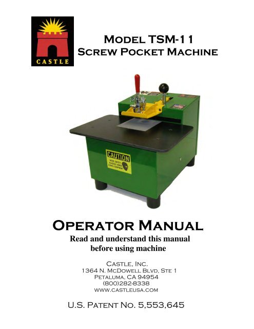 Castle Screw Pocket Machine - Castle Inc.