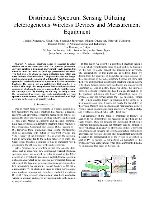 Distributed Spectrum Sensing Utilizing Heterogeneous Wireless ...