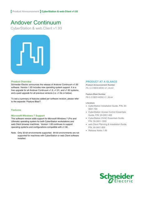 Andover Continuum - Schneider Electric